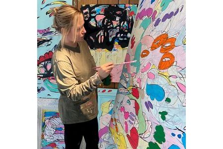 Doodles in Navy by Carrie Day at GW Home